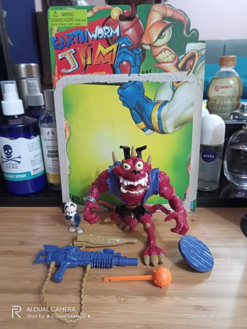 1995 Playmates Earthworm Jim Set Vintage 90s, Hobbies & Toys, Toys ...
