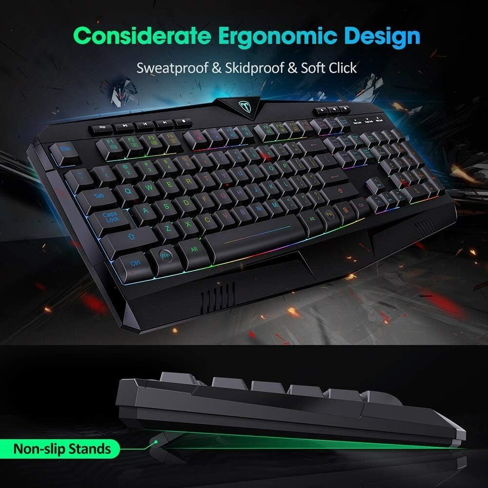 3551) KEYBOARDS - VICTSING PC232 GAMING KEYBOARD 112 KEYS WIRED ...