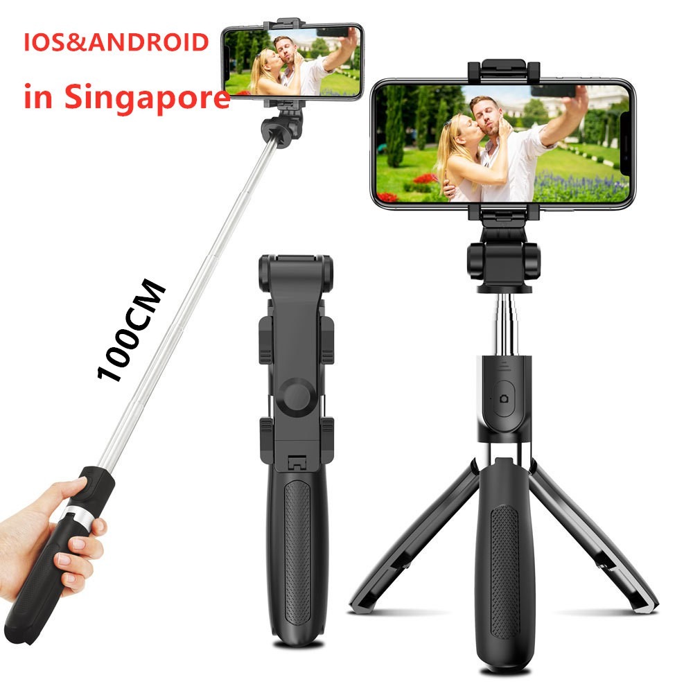 3 In1 Selfie Stick Tongsis Bluetooth Shutter Tripod Holder Photography
