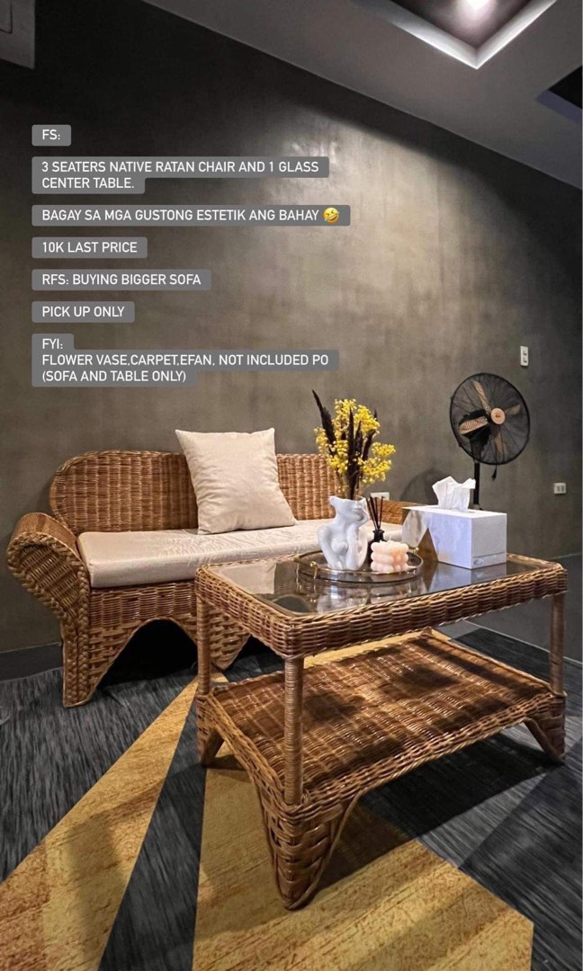 3 Seaters Ratan Native Chair on Carousell