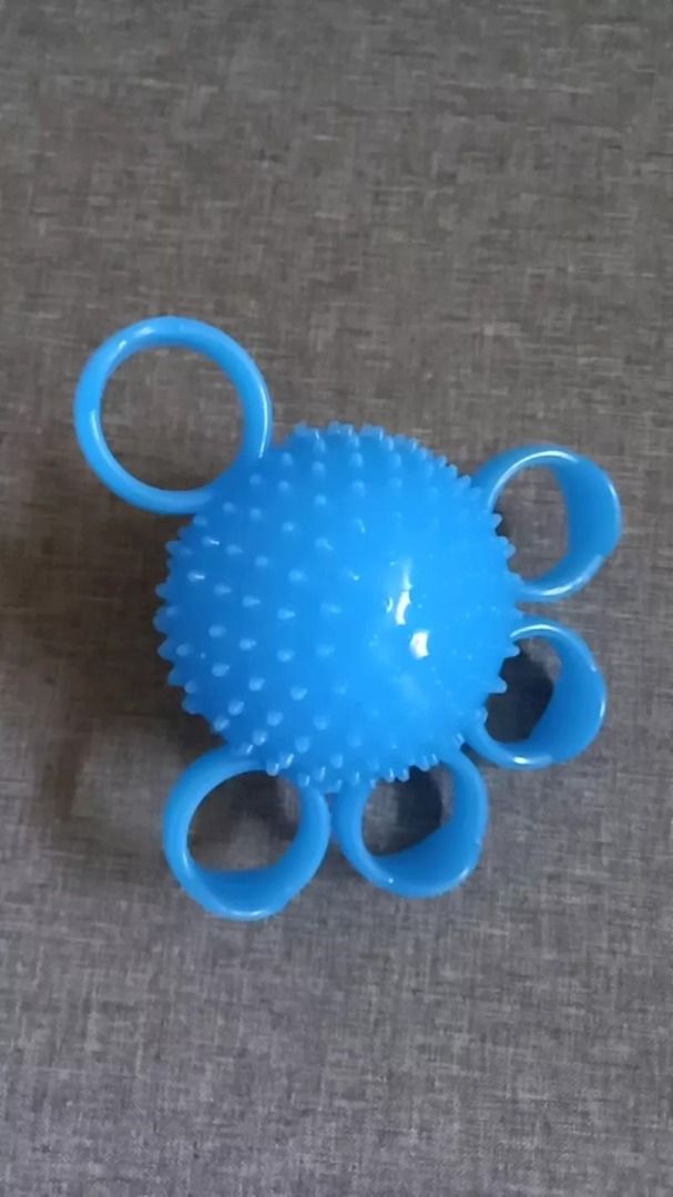 5 Fingers Hand Grip TPR Ball Finger Practice Exercise Muscle Power Grip ...