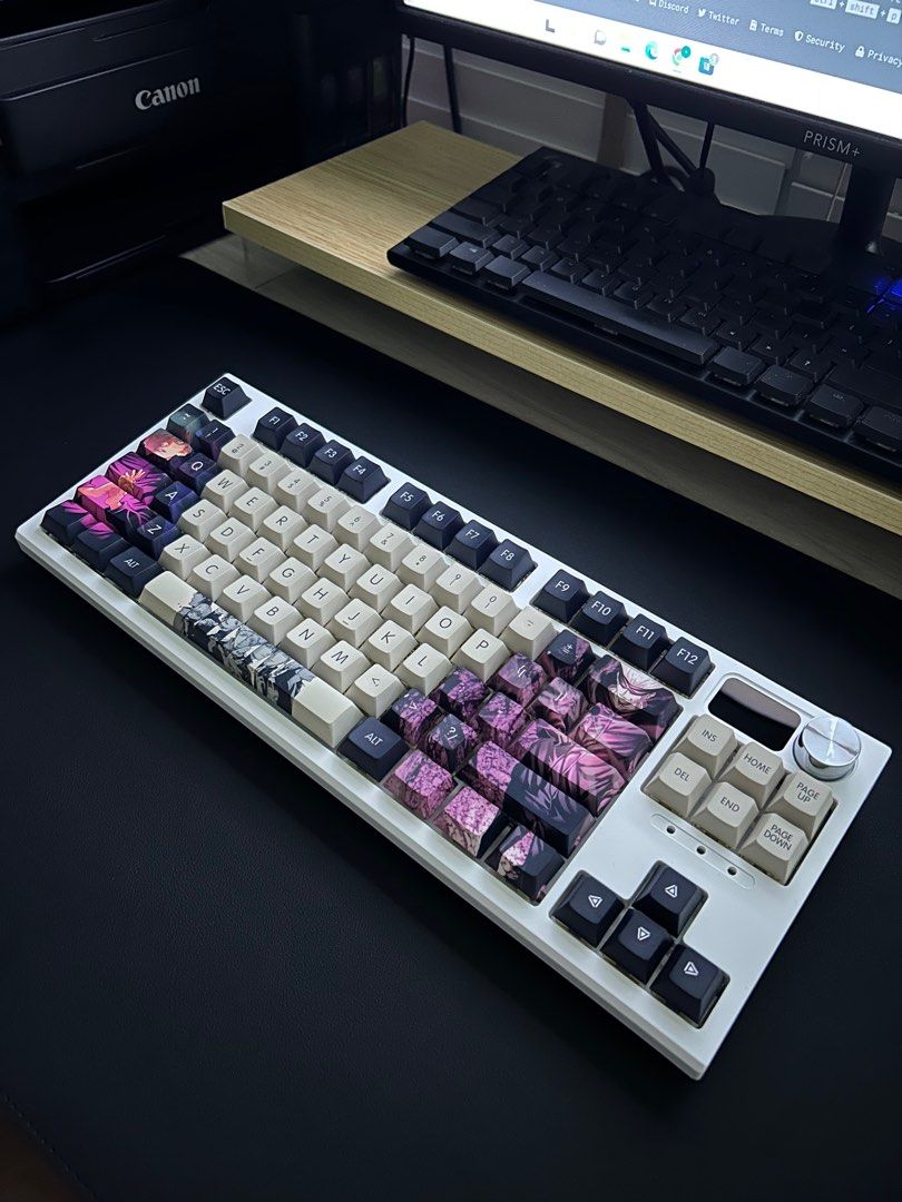 87% TKL custom mechanical keyboard (Jujutsu Kaisen keycaps), Computers ...