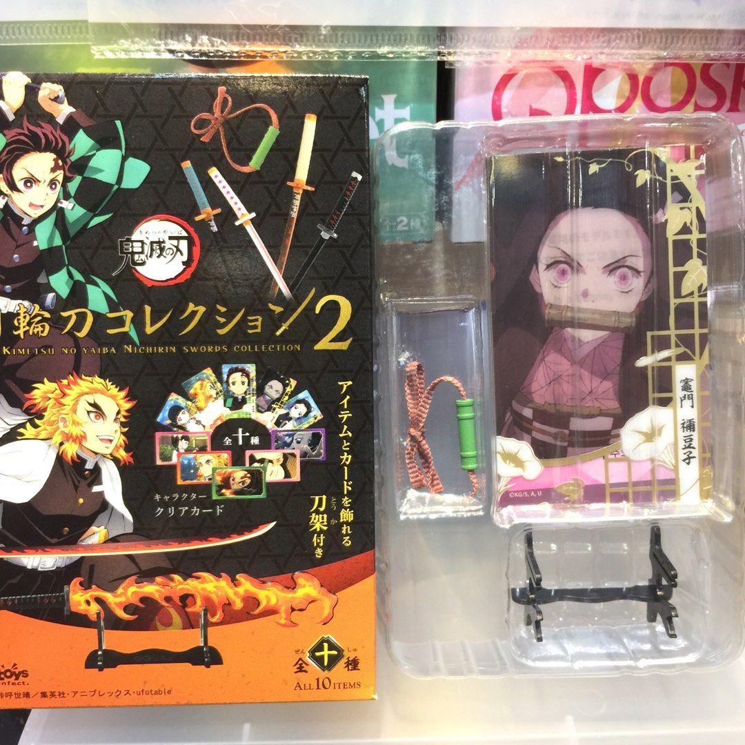 日版 F-toys 鬼滅之刃 食玩 日輪刀 連卡 Vol.2 禰豆子 栗花落香奈乎 胡蝶忍 蟲柱, 傢俬＆家居, 家居裝飾, 家居裝飾 ...