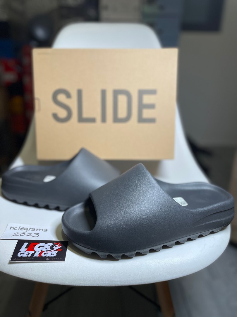 Adidas Yeezy Slide Onyx, Men's Fashion, Footwear, Slippers & Slides on ...