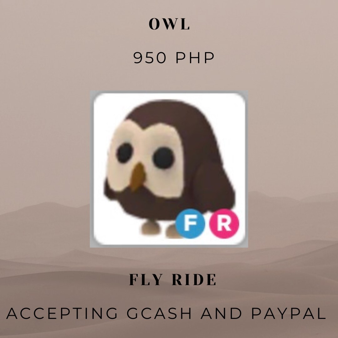 Adopt Me Pets |Owl, Video Gaming, Gaming Accessories, In-Game Products ...