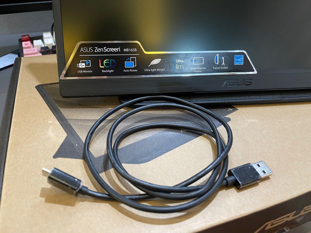 ASUS Zenscreen MB165B Portable Monitor, Computers & Tech, Parts ...