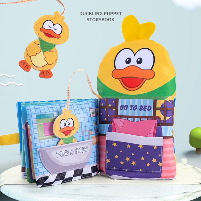 Baby Muppet Cloth Book Story Telling Toy Kids Early Learning Puppet ...