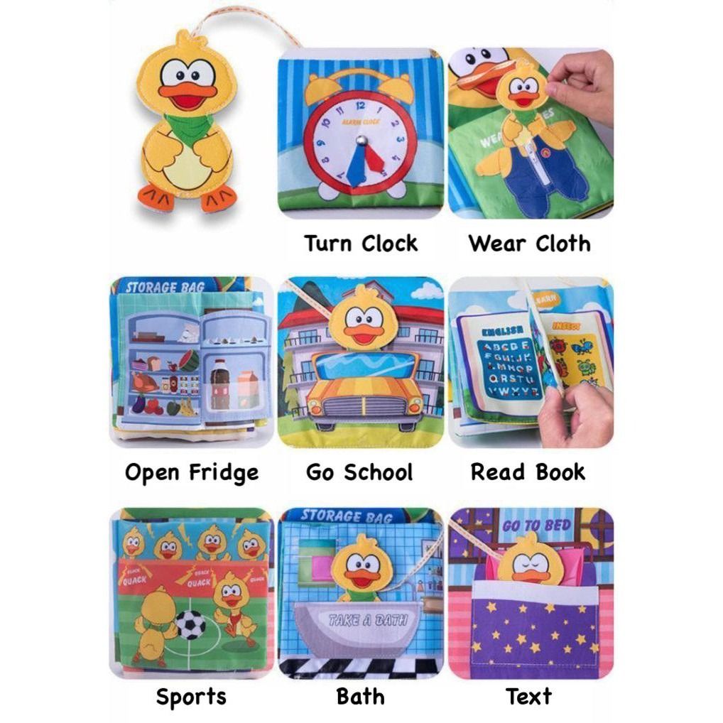 Baby Muppet Cloth Book Story Telling Toy Kids Early Learning Puppet ...