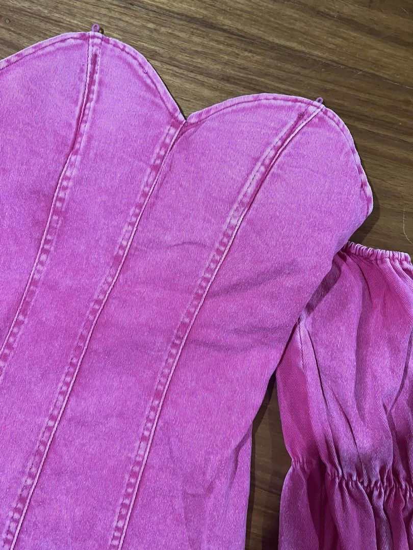 Barbie Inspo Bodycon Soft Denim Dress on Carousell