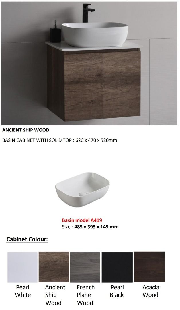 Baron x sgPlumbMart A103/A103C Stainless Steel Basin Cabinet Set with ...
