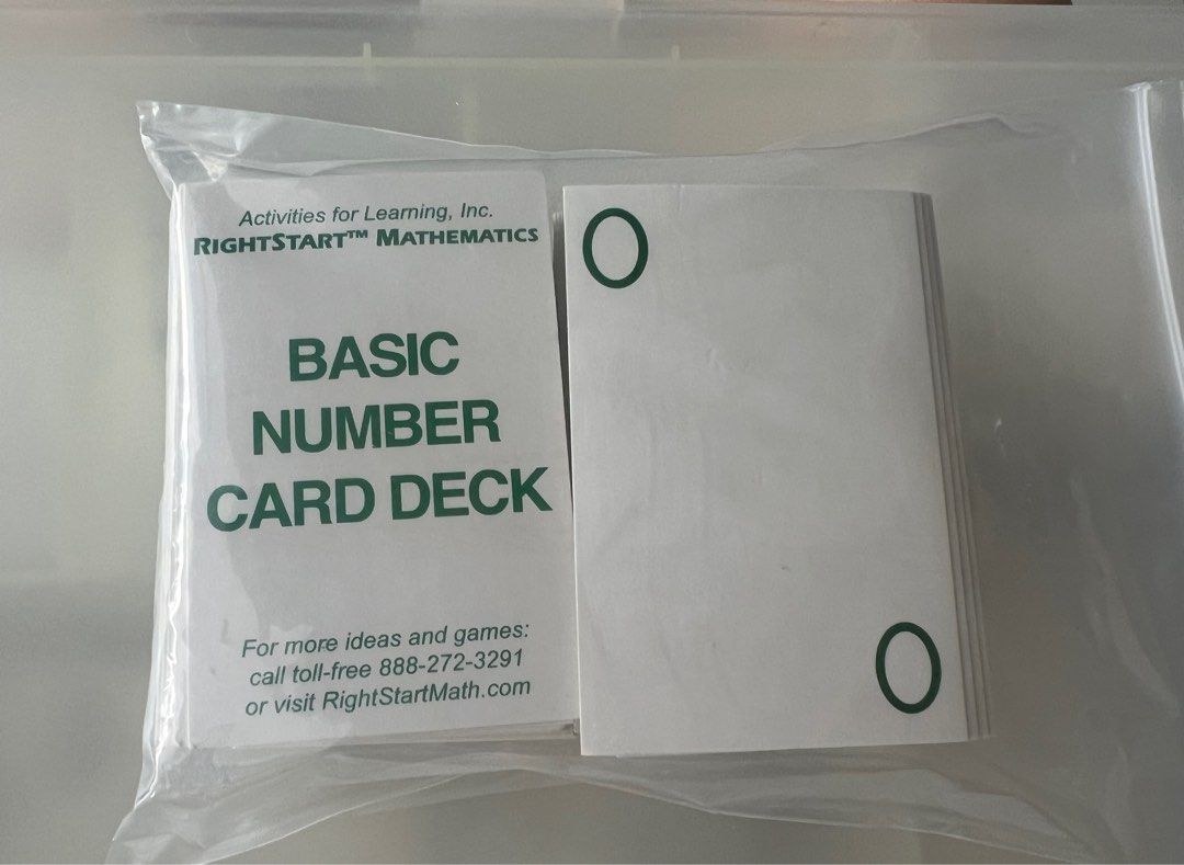 Basic number card deck, Hobbies & Toys, Toys & Games on Carousell