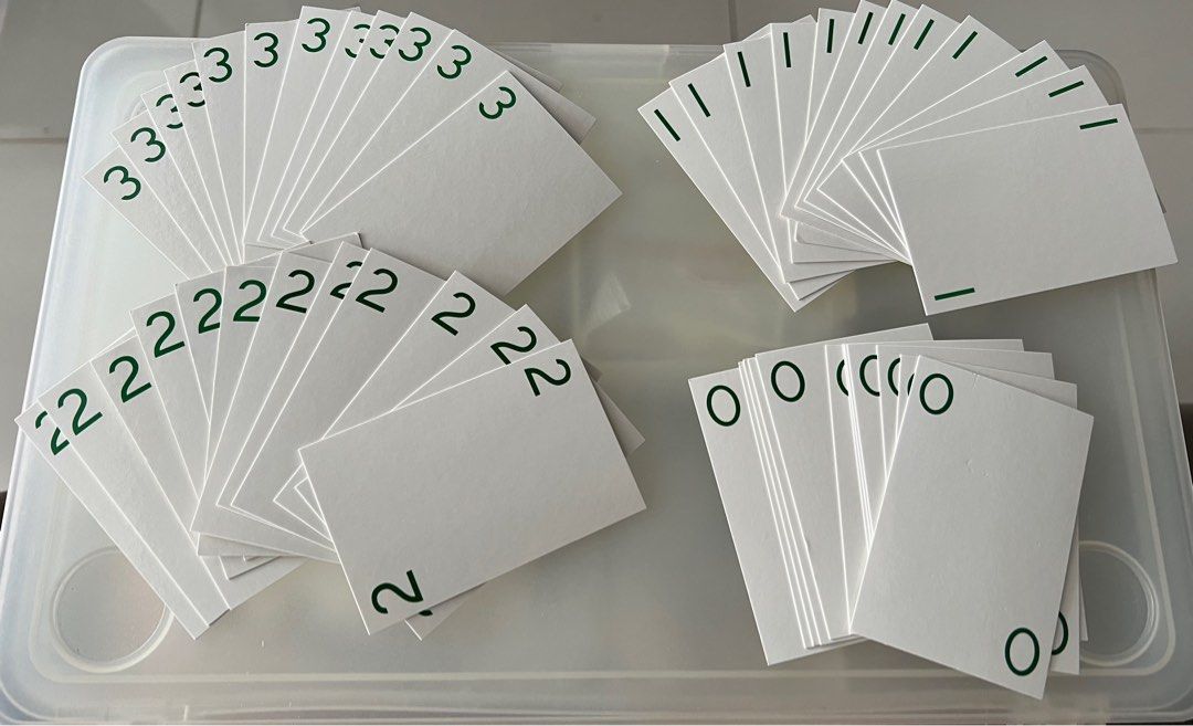 Basic number card deck, Hobbies & Toys, Toys & Games on Carousell