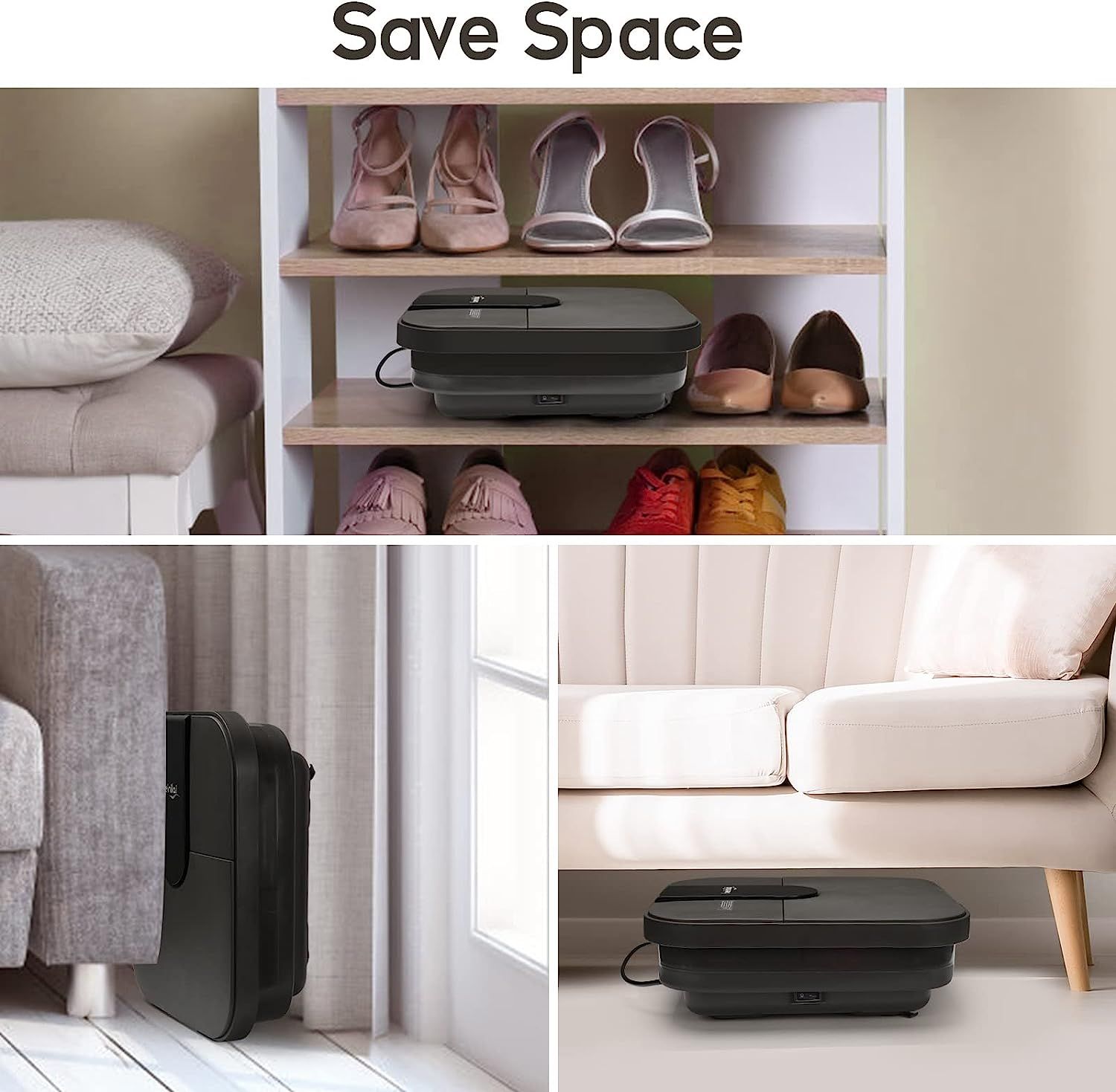 Beinilai Collapsible Foot Spa,Pedicure Foot Spa with Heat and Massage ...