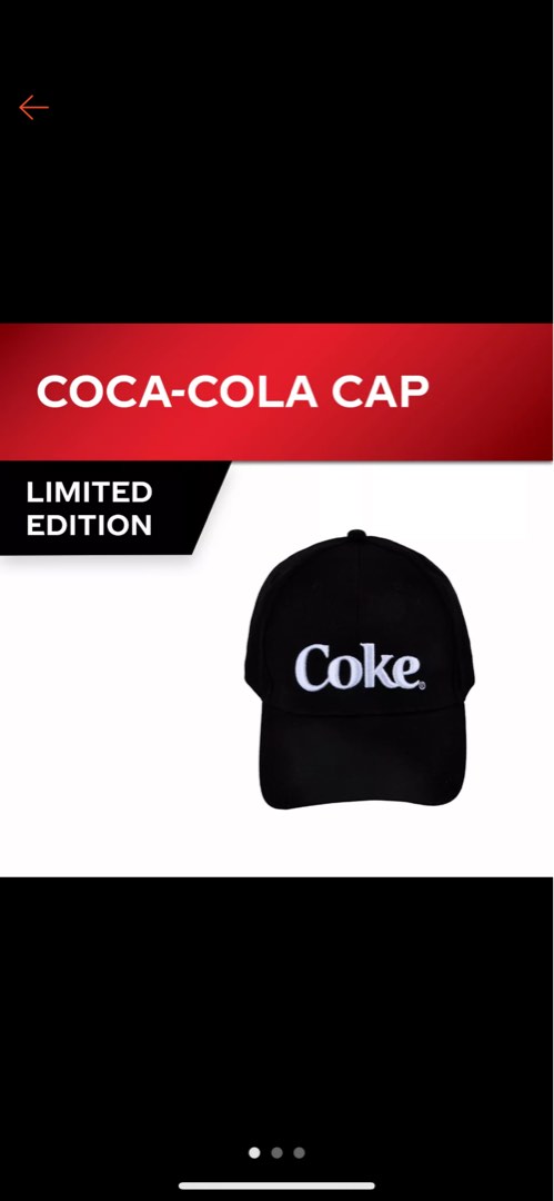 Black Coke cap, Men's Fashion, Watches & Accessories, Caps & Hats on ...