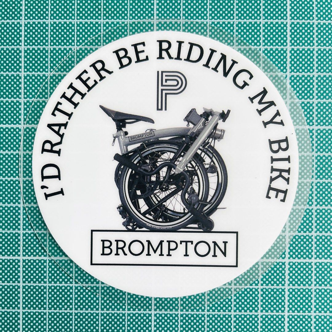 Brompton P Line Static Cling Car Decals . 11cm diameter. Free Normal ...