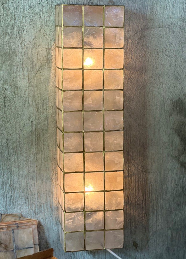 Capiz Wall Lamp, Furniture & Home Living, Lighting & Fans, Lighting on ...