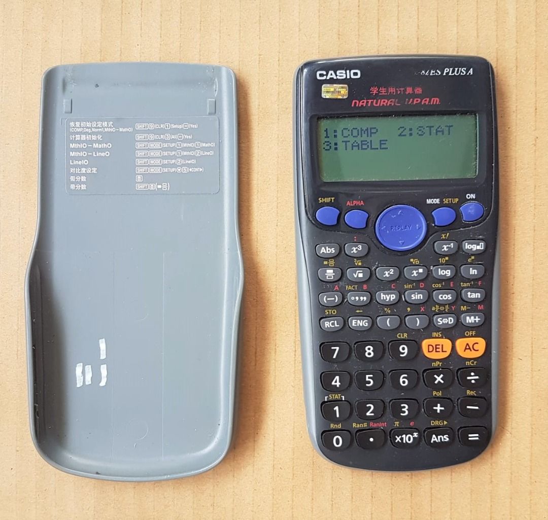 Casio fx-82ES Plus A Scientific Calculator, JAPAN, 252 Functions, Trigonometrical & Statistics ...
