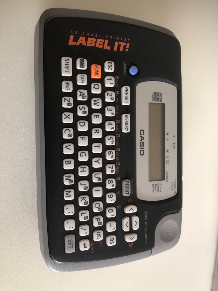 Casio Label Maker KL 120, Computers & Tech, Parts & Accessories, Other Accessories on Carousell