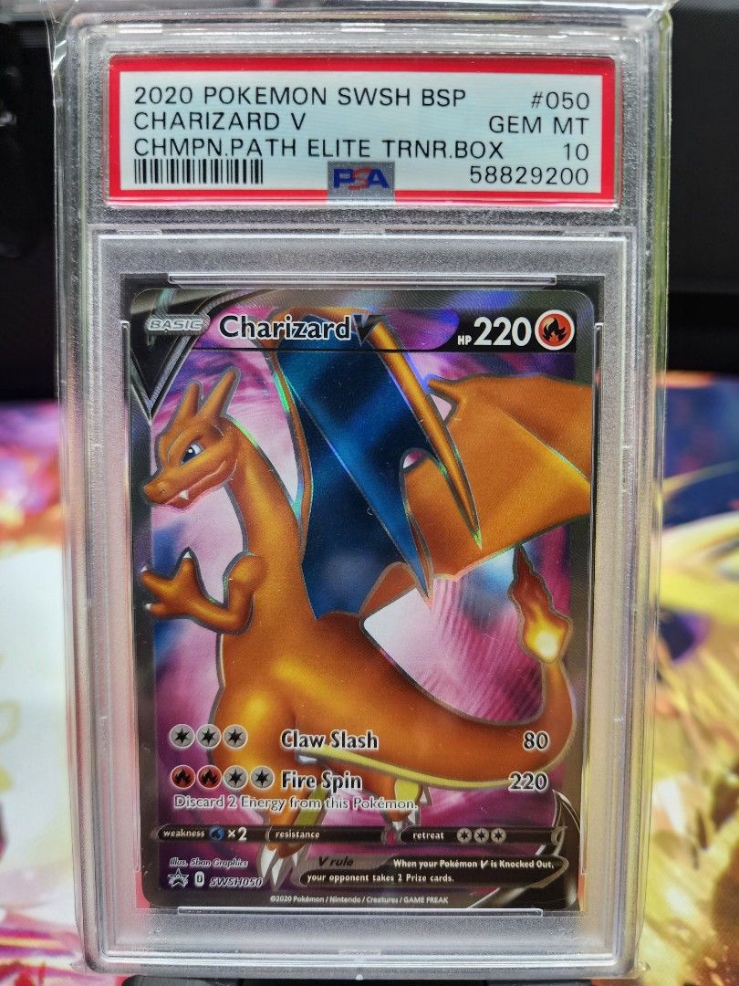 Charizard V PSA 10, Hobbies & Toys, Toys & Games on Carousell