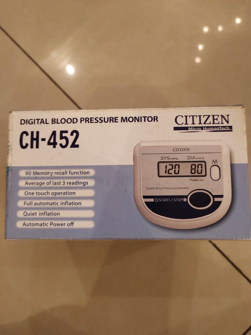 Citizen digital blood pressure monitor, Health & Nutrition, Health Monitors & Weighing Scales on ...