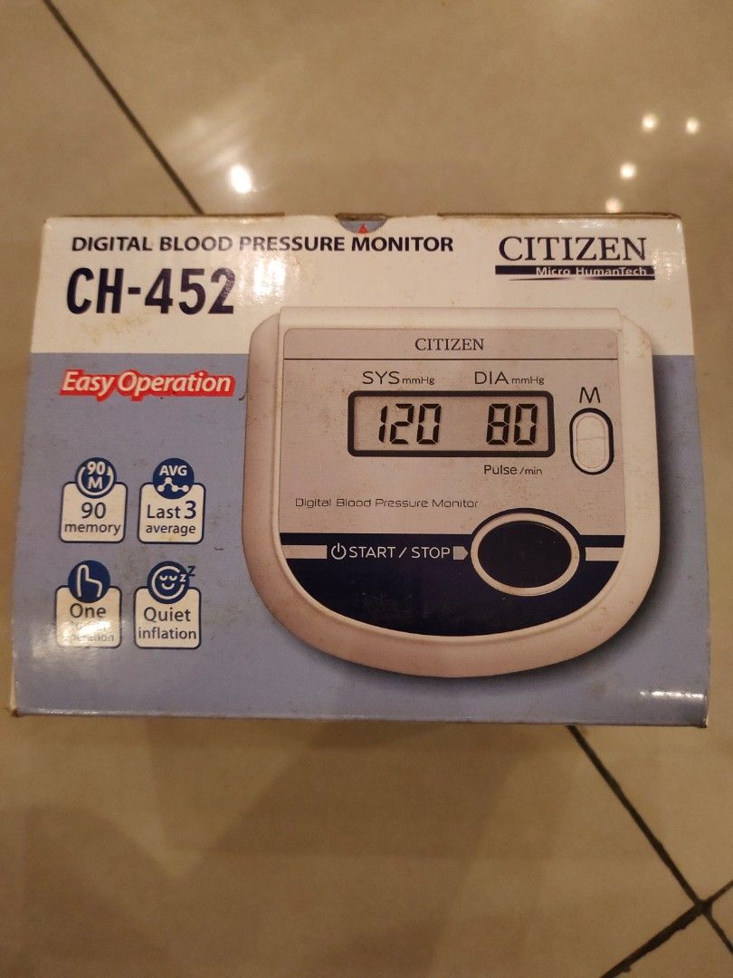 Citizen digital blood pressure monitor, Health & Nutrition, Health Monitors & Weighing Scales on ...