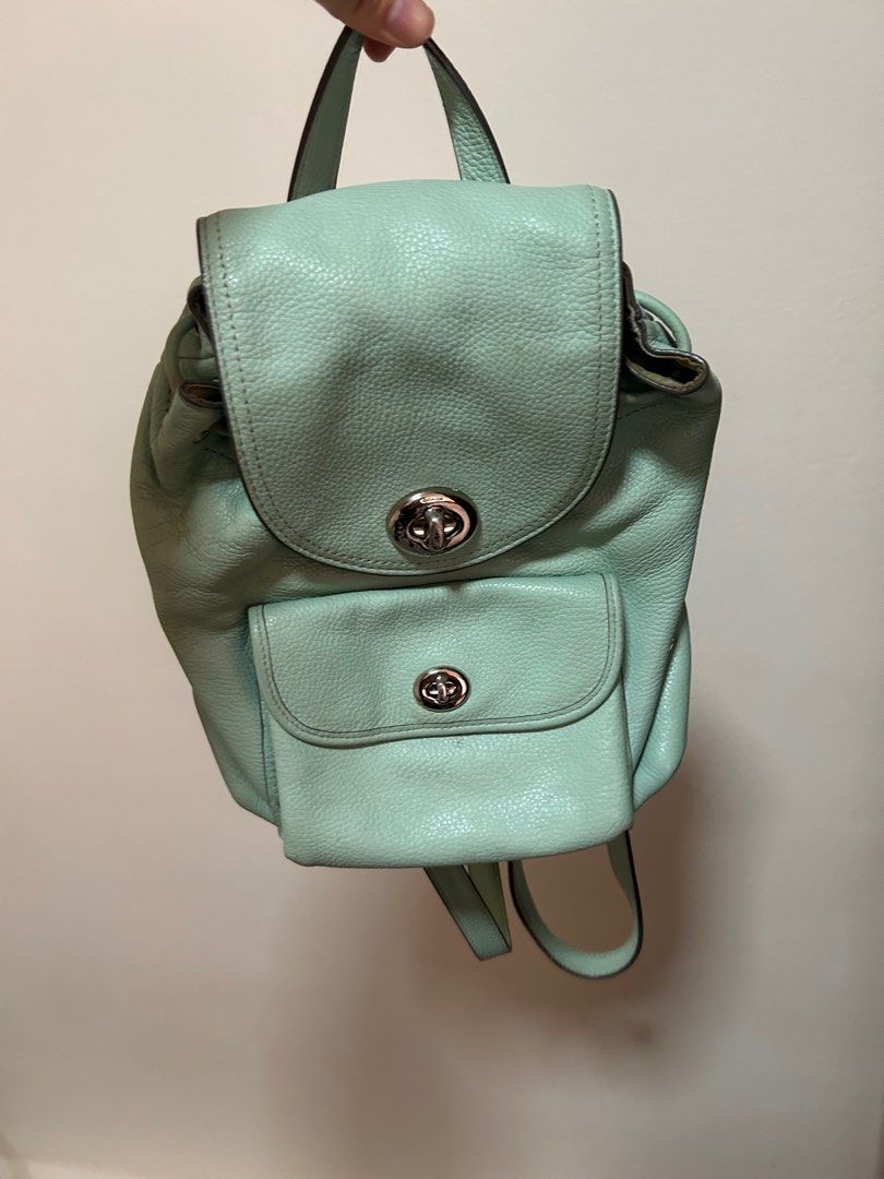 Coach small backpack light blue, Women's Fashion, Bags & Wallets ...