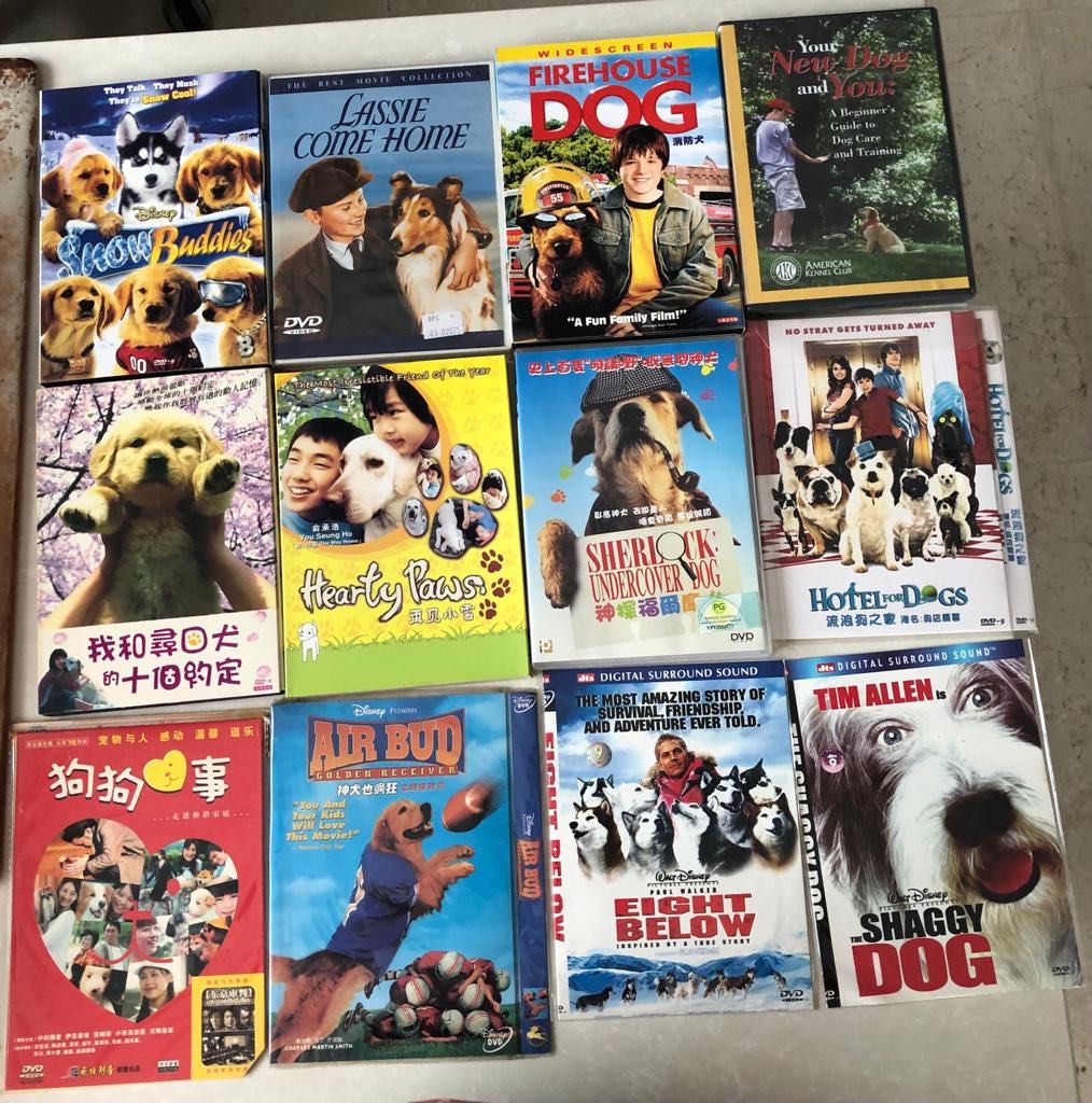 Collection of 45VCD/DVDs on dog movies, Hobbies & Toys, Music & Media, CDs & DVDs on Carousell