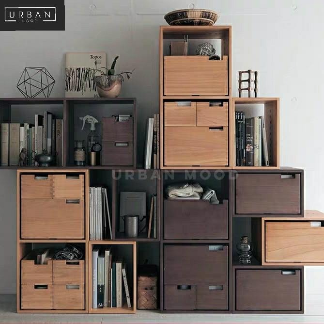 COX Rustic Solid Wood Modular Shelf, Furniture & Home Living, Furniture ...