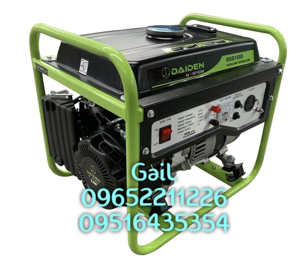 DAIDEN Japan 1200W / 1.2Kva Gasoline Generator Set Recoil Start ...