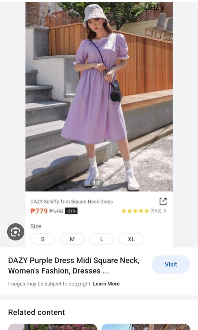 DAZY SHEIN LILAC PURPLE PUFF SLEEVES LACE SQUARE NECK BACK ZIPPER KOREAN STYLE WEDDING GUEST ...