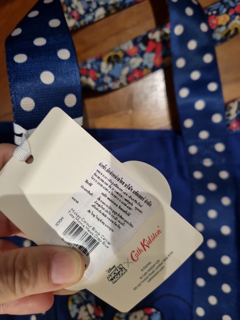 Disney mickey mouse cath kidston canvas tote bag, Women's Fashion, Bags ...