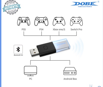 DOBE Wireless Handle Bluetooth 5.0 Receiver Converter Adapter for PS4 ...