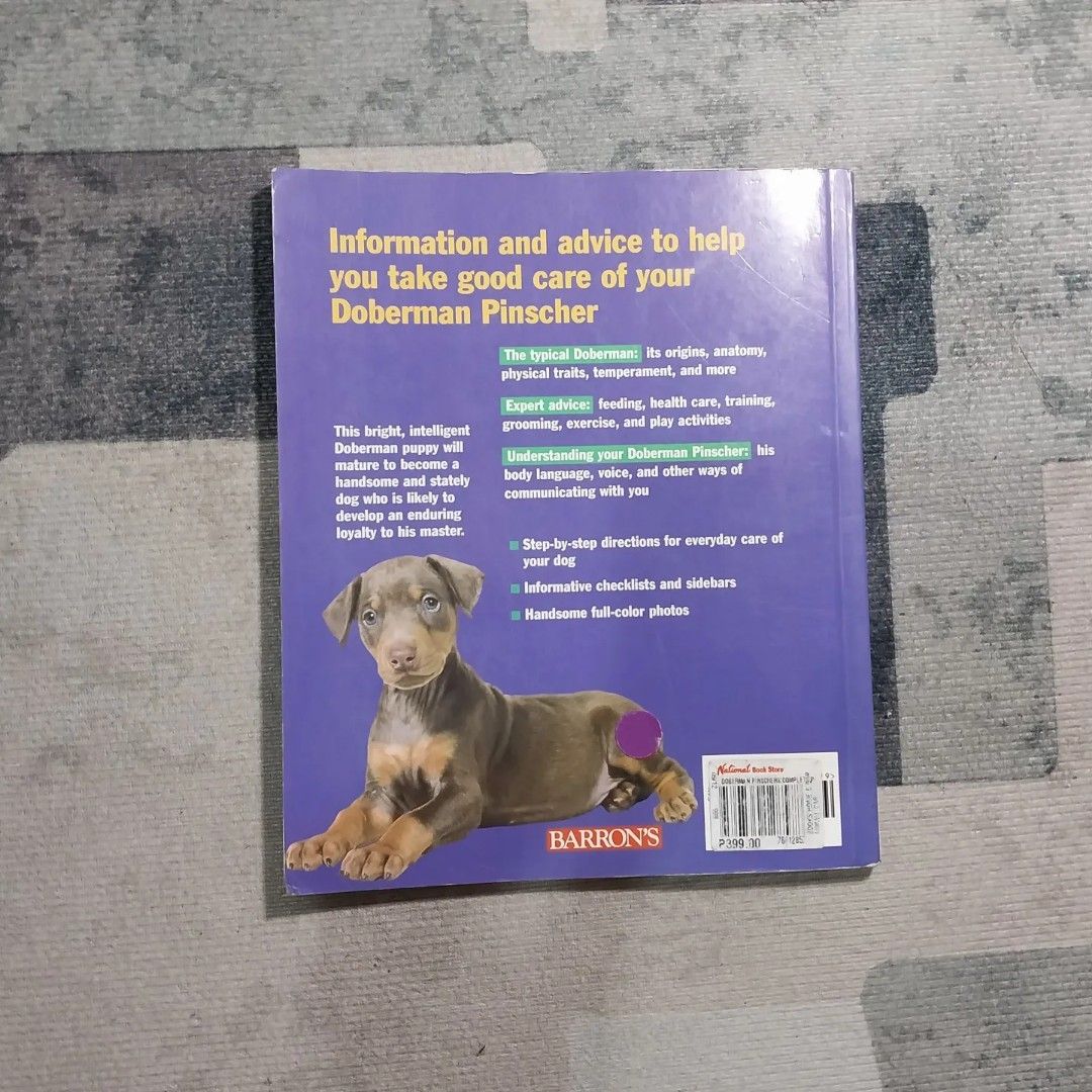 DOBERMAN PINSCHERS: Barron's A Complete Pet Owner's Manual on Carousell