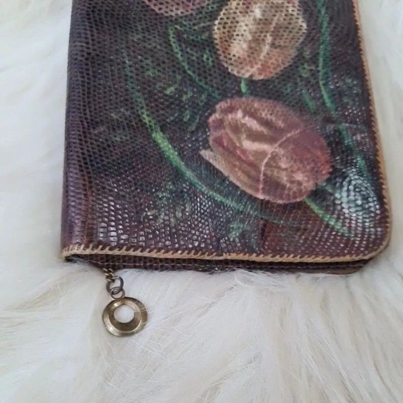 DOMPET KULIT ASLI REPTIL SKIN VINTAGE AUTHENTIC, Fesyen Wanita, Tas ...