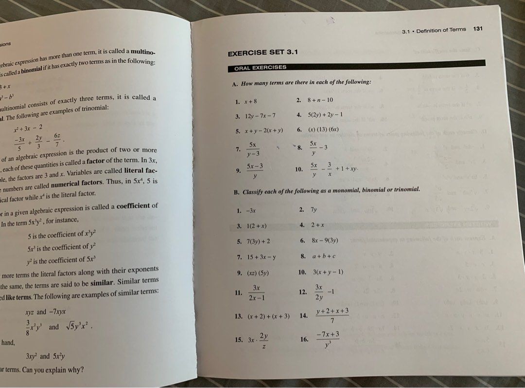 Elementary Algebra 5th Edition by Oracion III and Oracion, Hobbies ...
