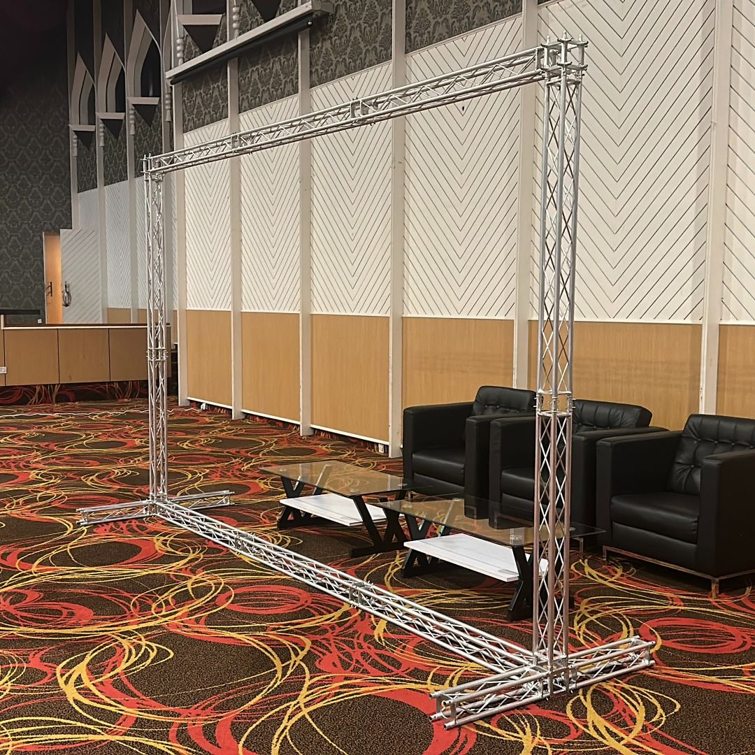 Event Truss 12ft Backdrop + Printing customizable for rent / sewa for ...