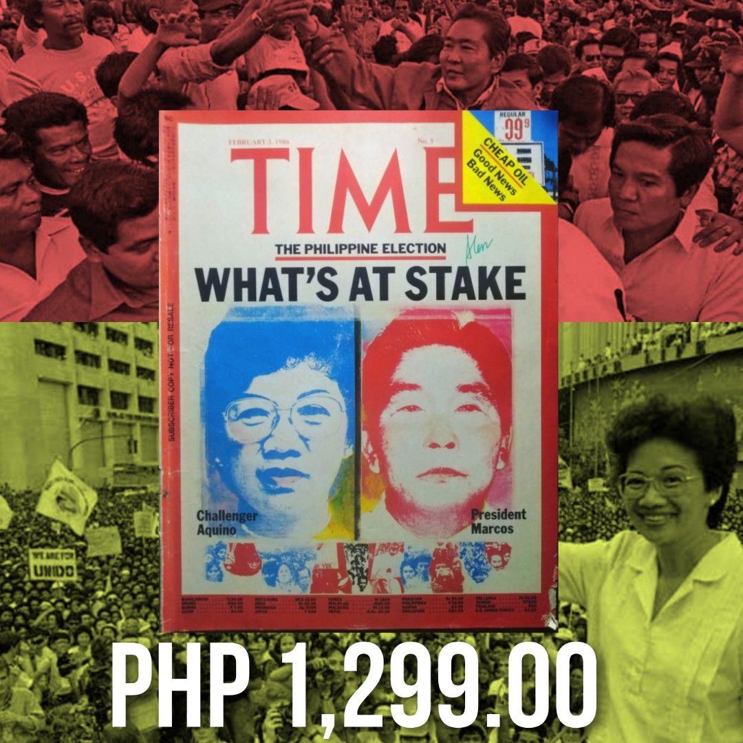 (EXTREMELY RARE) 1986 Time Marcos vs. Aquino Snap Election Magazine on ...
