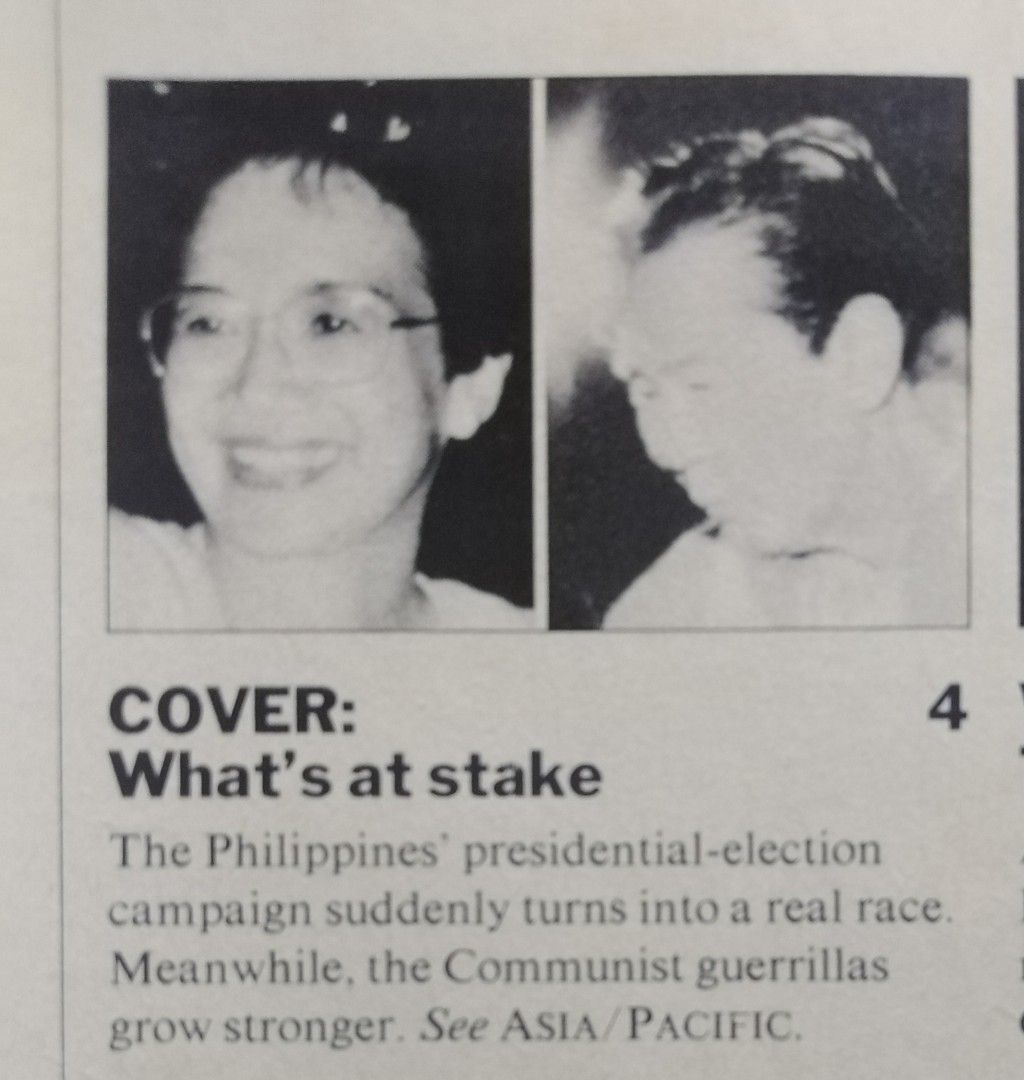 (EXTREMELY RARE) 1986 Time Marcos vs. Aquino Snap Election Magazine on ...