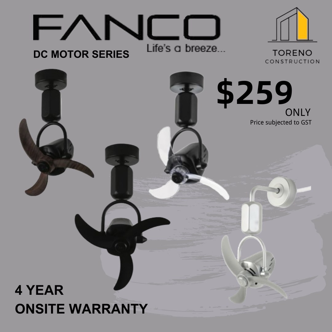 FANCO-DONO 18" Corner Fan - Dual Hanging System, Furniture & Home ...