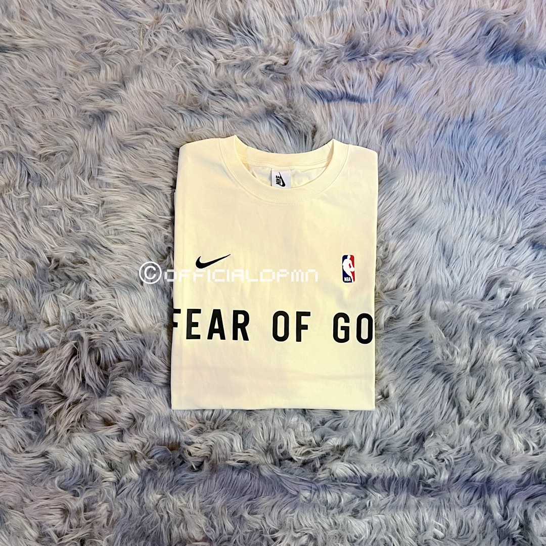 Fear Of God X NBA Collab Tee (Cream), Men's Fashion, Tops & Sets ...