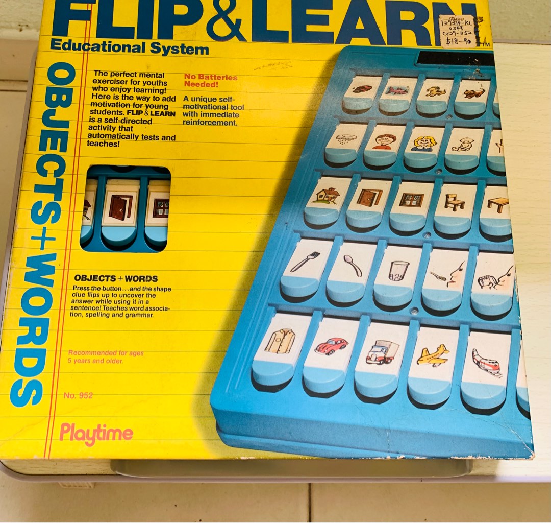 Flip & Learn Educational System: Objects + Words (1981), Hobbies & Toys ...
