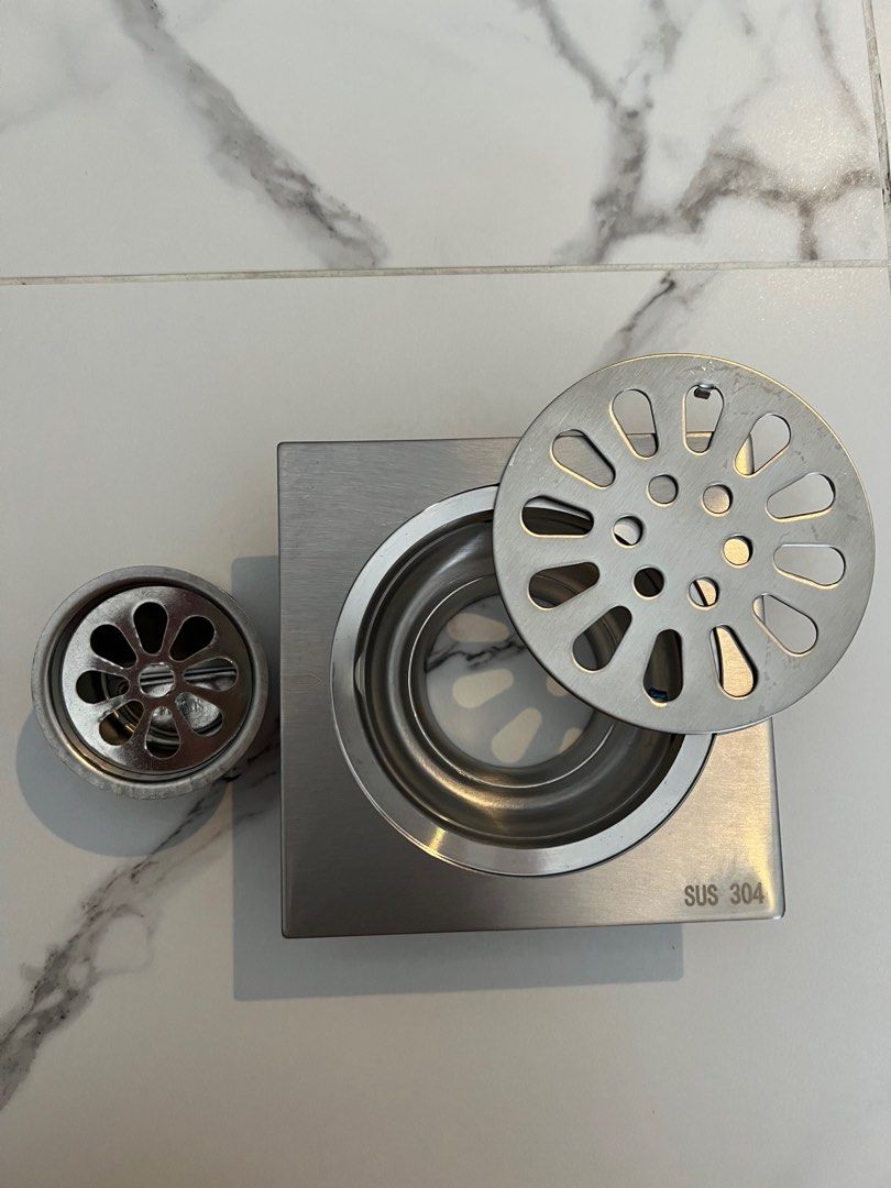 Floor trap 10cm x 10cm, Furniture & Home Living, Bathroom & Kitchen ...