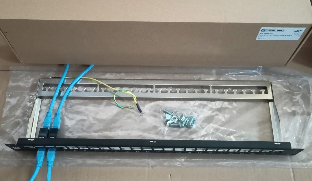 FTP Patch panel 24 ports metal straight tru modular distribution frame ...