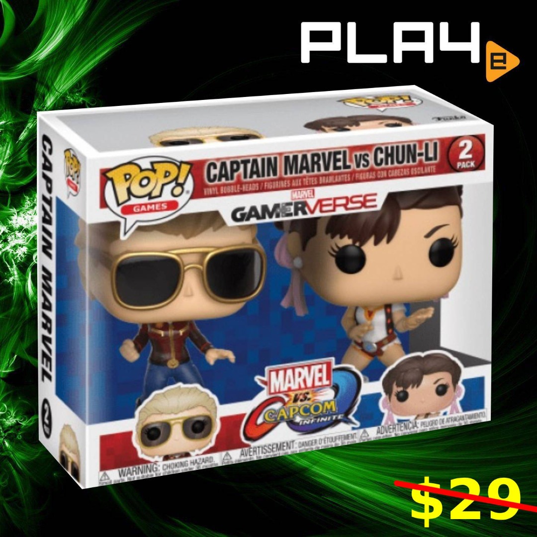 Funko POP! Gamerverse Captain Marvel VS Chun Li (7102408) Brand New ...