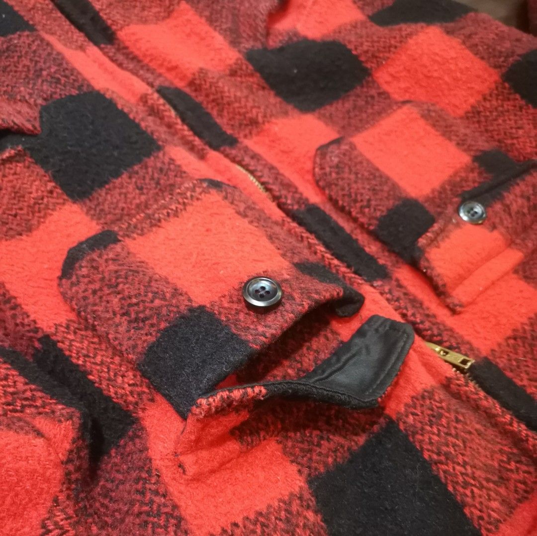 Genuine Vintage Melton Outerwear 1950's Plaid Hunting Jacket, Men's ...