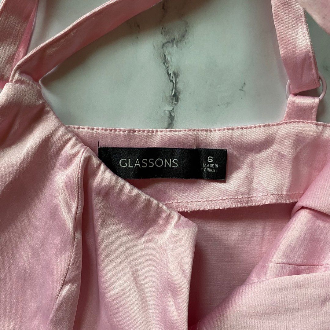 GLASSONS Barbie Pink Satin Top on Carousell
