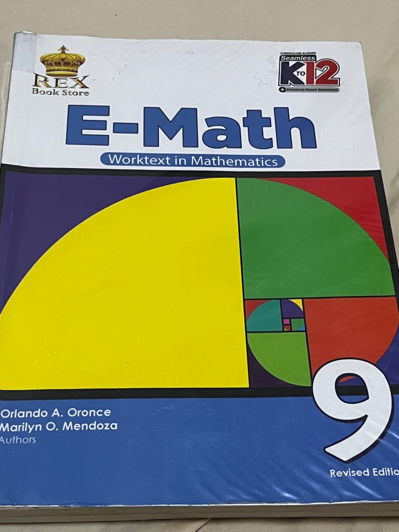 Grade 9 E-Math (Rex book), Hobbies & Toys, Books & Magazines, Textbooks ...
