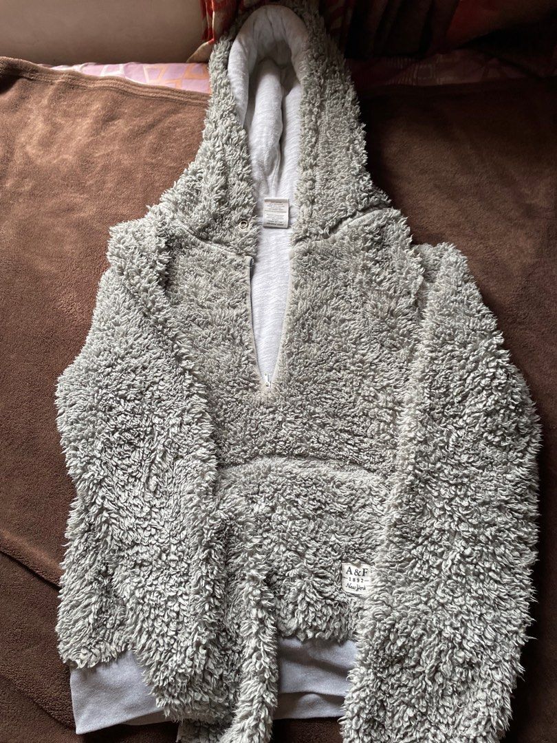 Gray Aesthetic Soft Furry Jacket, Women's Fashion, Coats, Jackets and ...