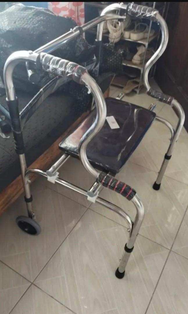 Heavyduty Foldable Elderly Assistant Walker with (unused) seater and ...