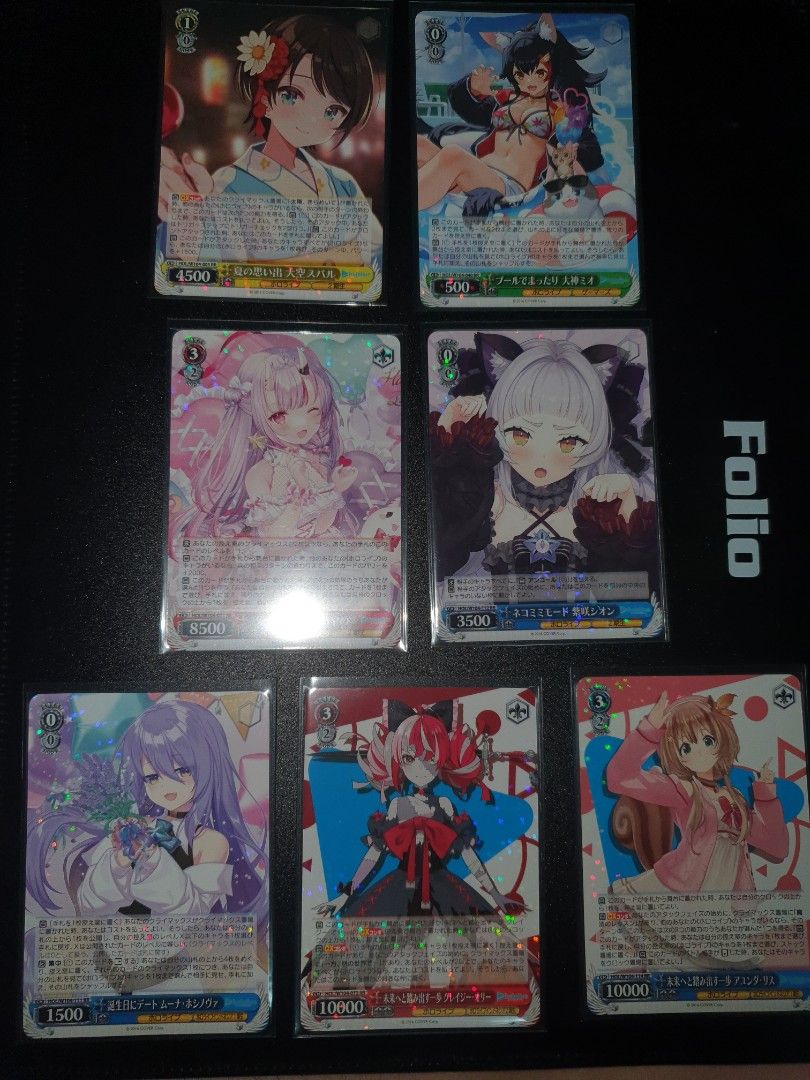 RR Cards Full Set - Hololive Weiss Schwarz Vol. 2, Hobbies & Toys, Toys & Games on Carousell